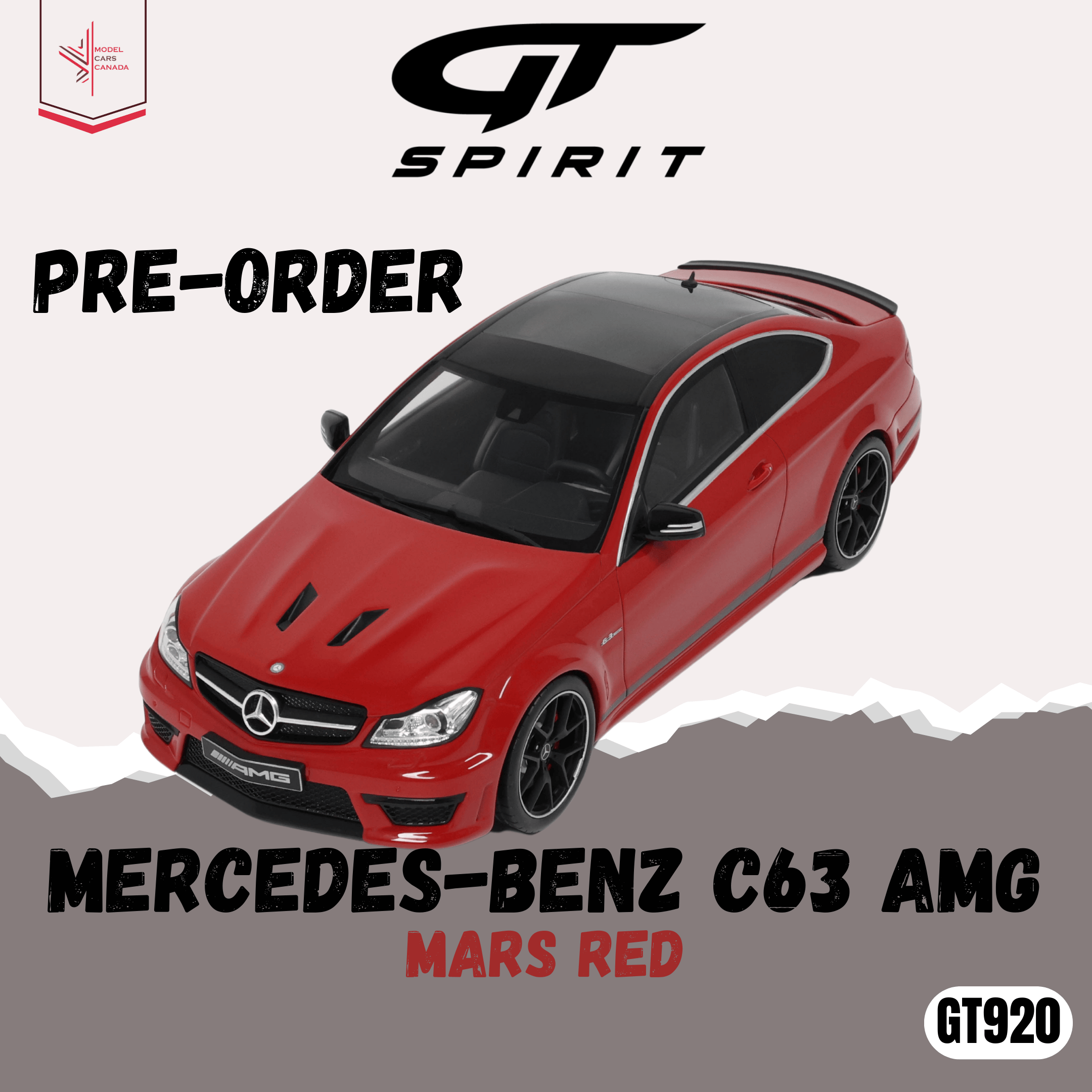 GT Spirit - Mercedes-Benz C63 AMG Edition 507 (Mars Red) 1:18 Scale ...