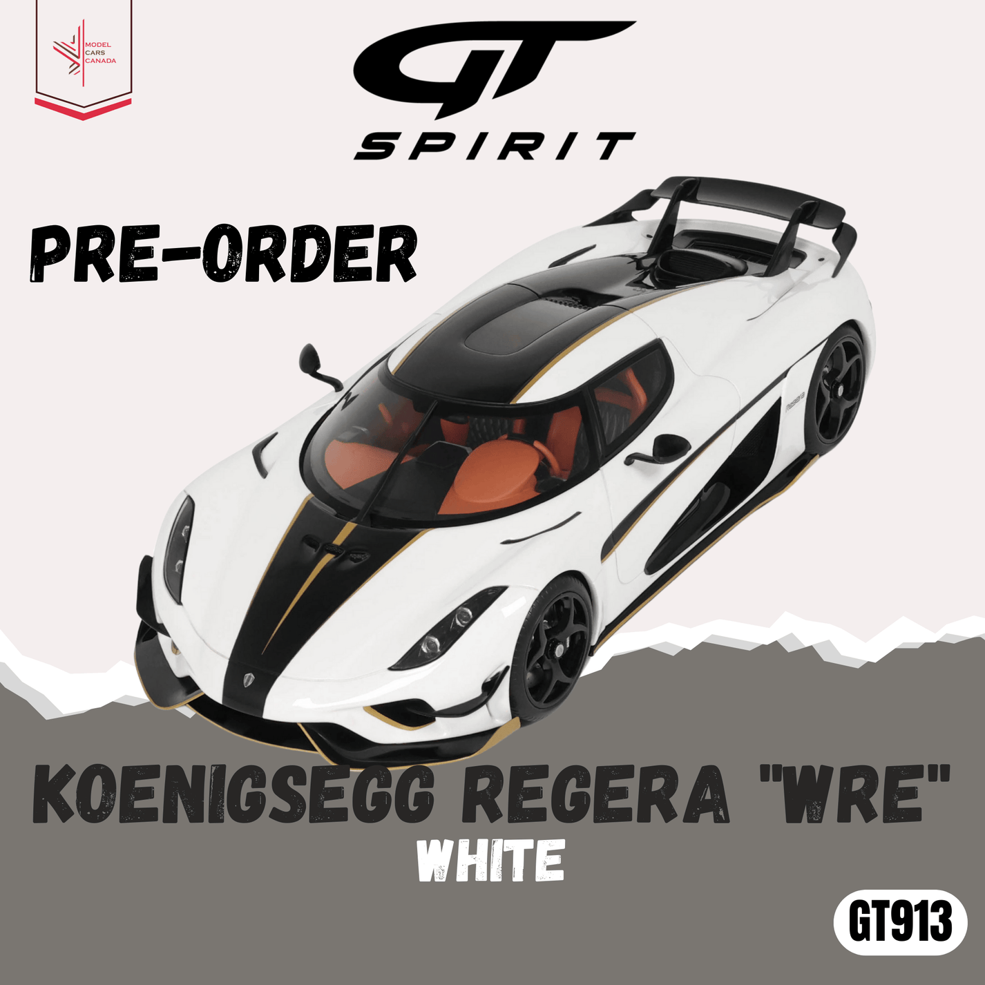 GT Spirit - Koenigsegg Regera "World Record Edition" (White) 1:18 Scale ...