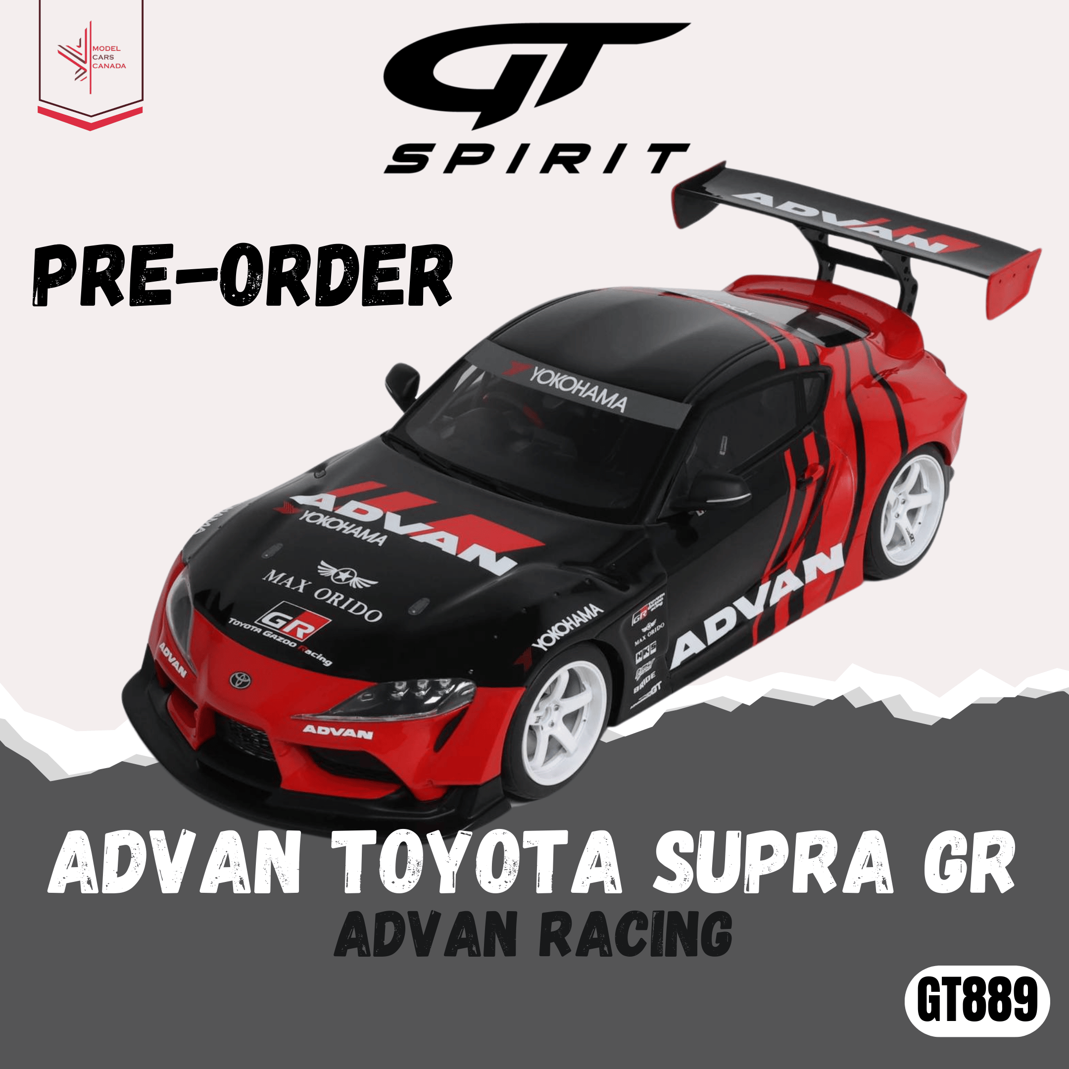 GT Spirit - Advan Toyota Supra GR "Widebody" (Advan Racing) 1:18 Scale